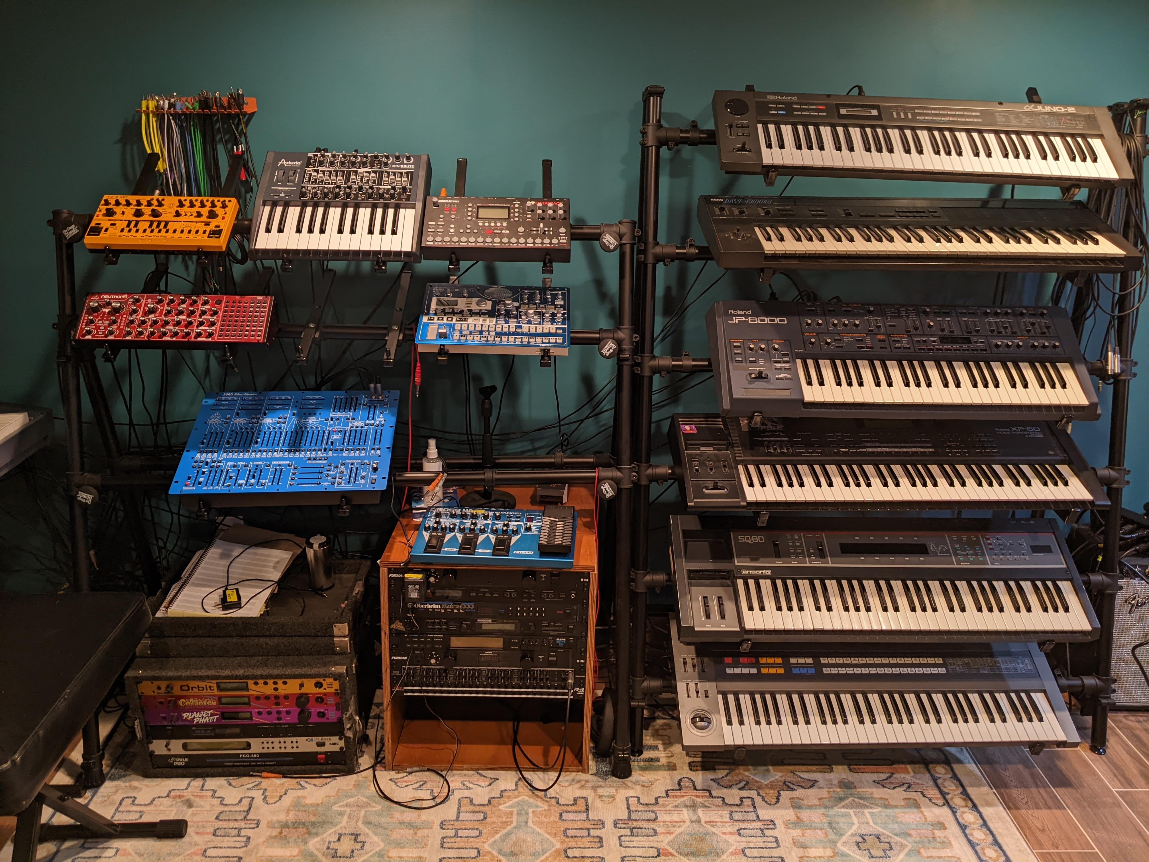 My MIDI diagram for home studio with lots of vintage hardware synths ...